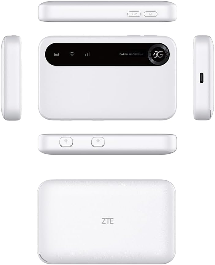 ZTE U50 5G MiFi Pocket Hotspot 4500mAh bateria 2 x TS9 para antena ext ...